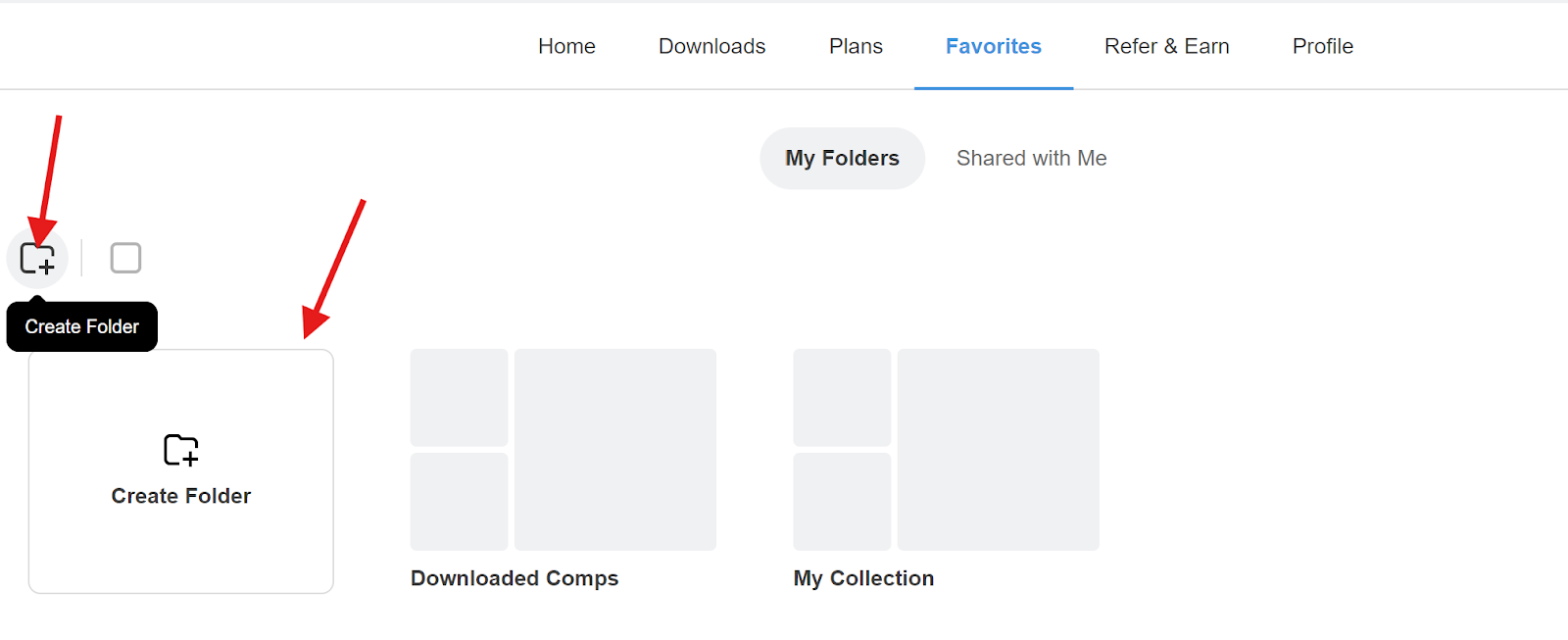 How do I create a new Favorites folder? – Depositphotos